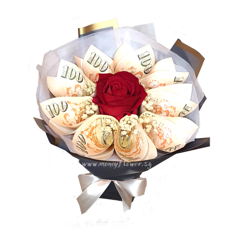 Eternal Rose – $800 Moneyflower Bouquet